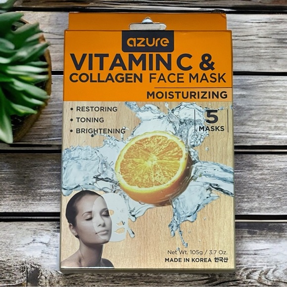Azure | Skincare | Nib Azure Vitamin C Collagen 5 Face Masks | Poshmark